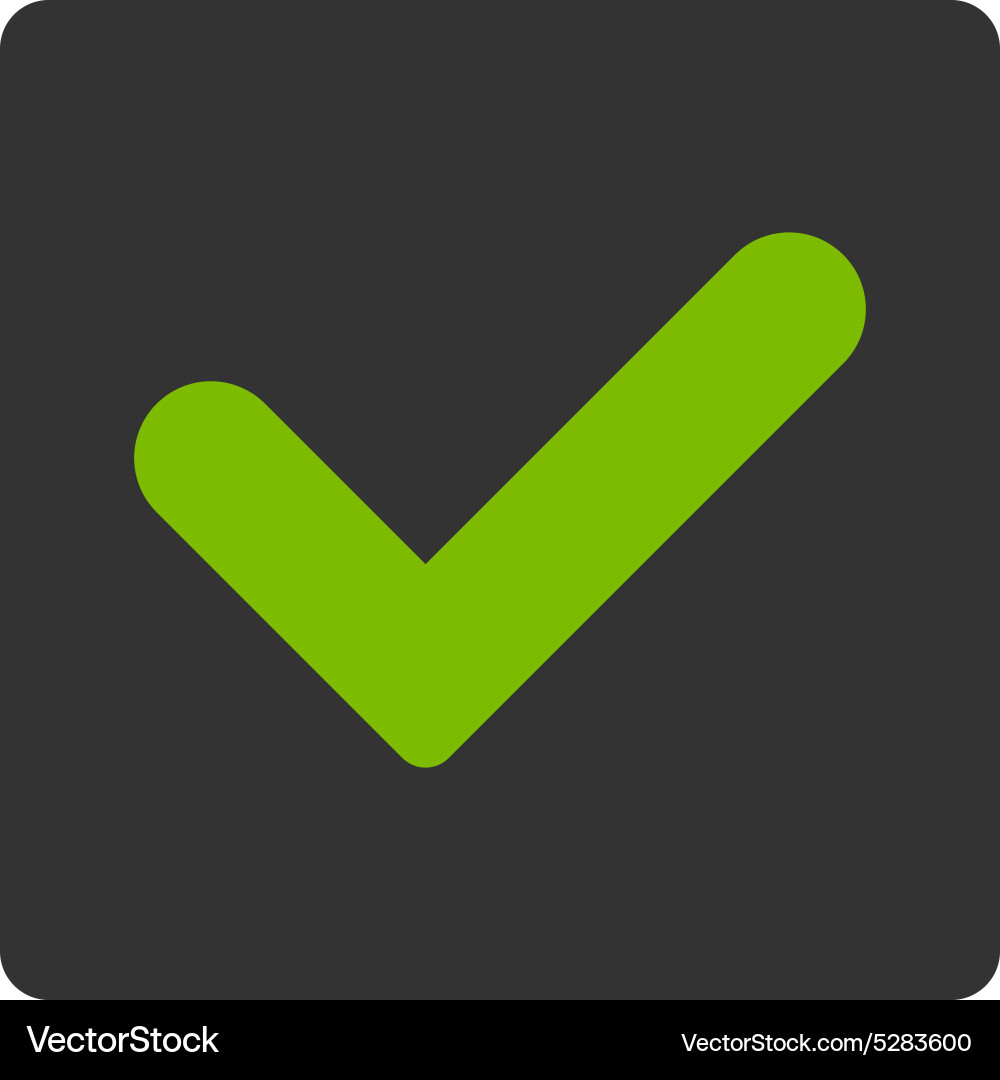 Yes flat eco green and gray colors rounded button Vector Image