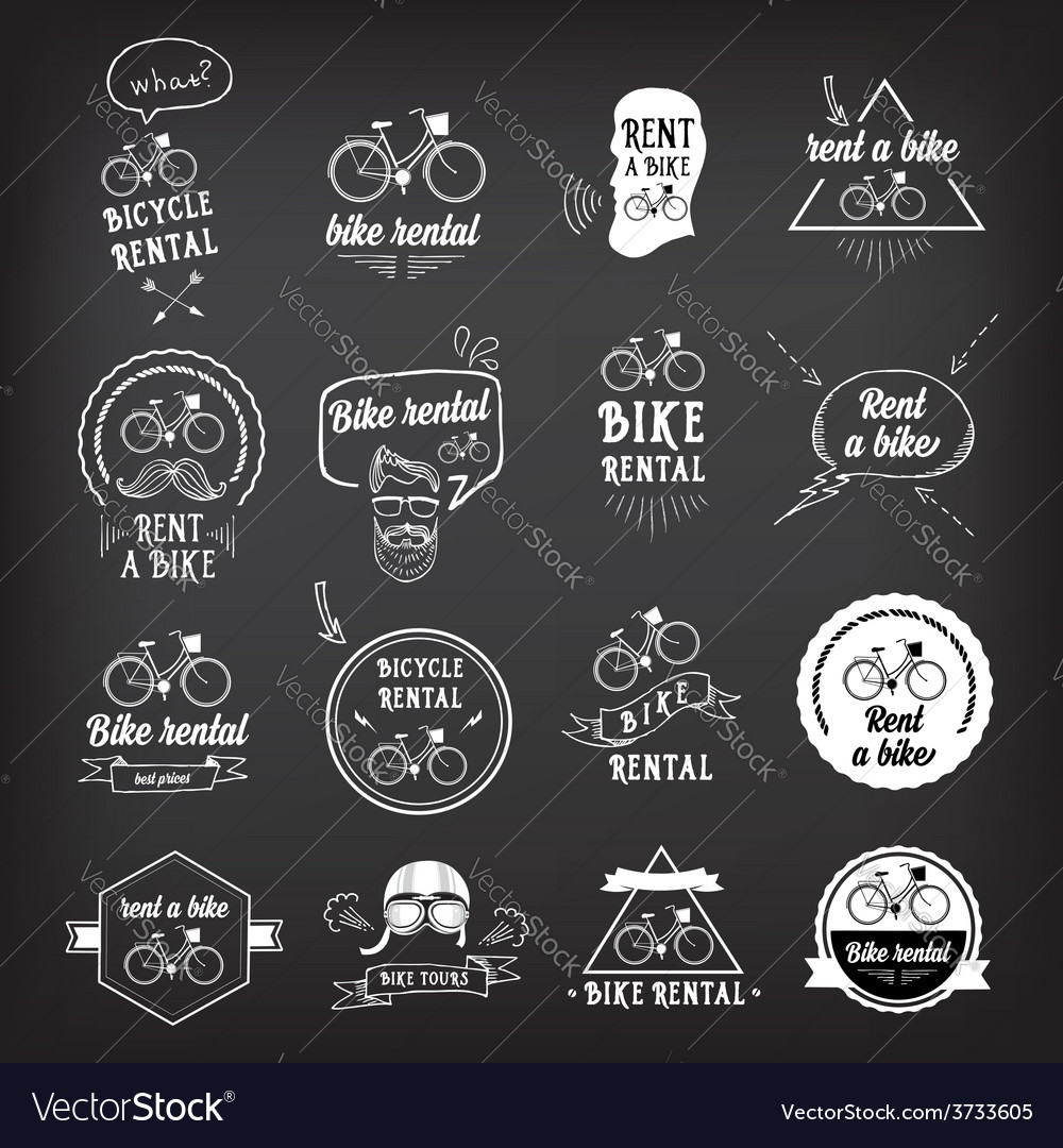 Bike rental design concept Royalty Free Vector Image Bike rental design concept Royalty Free Vector Image