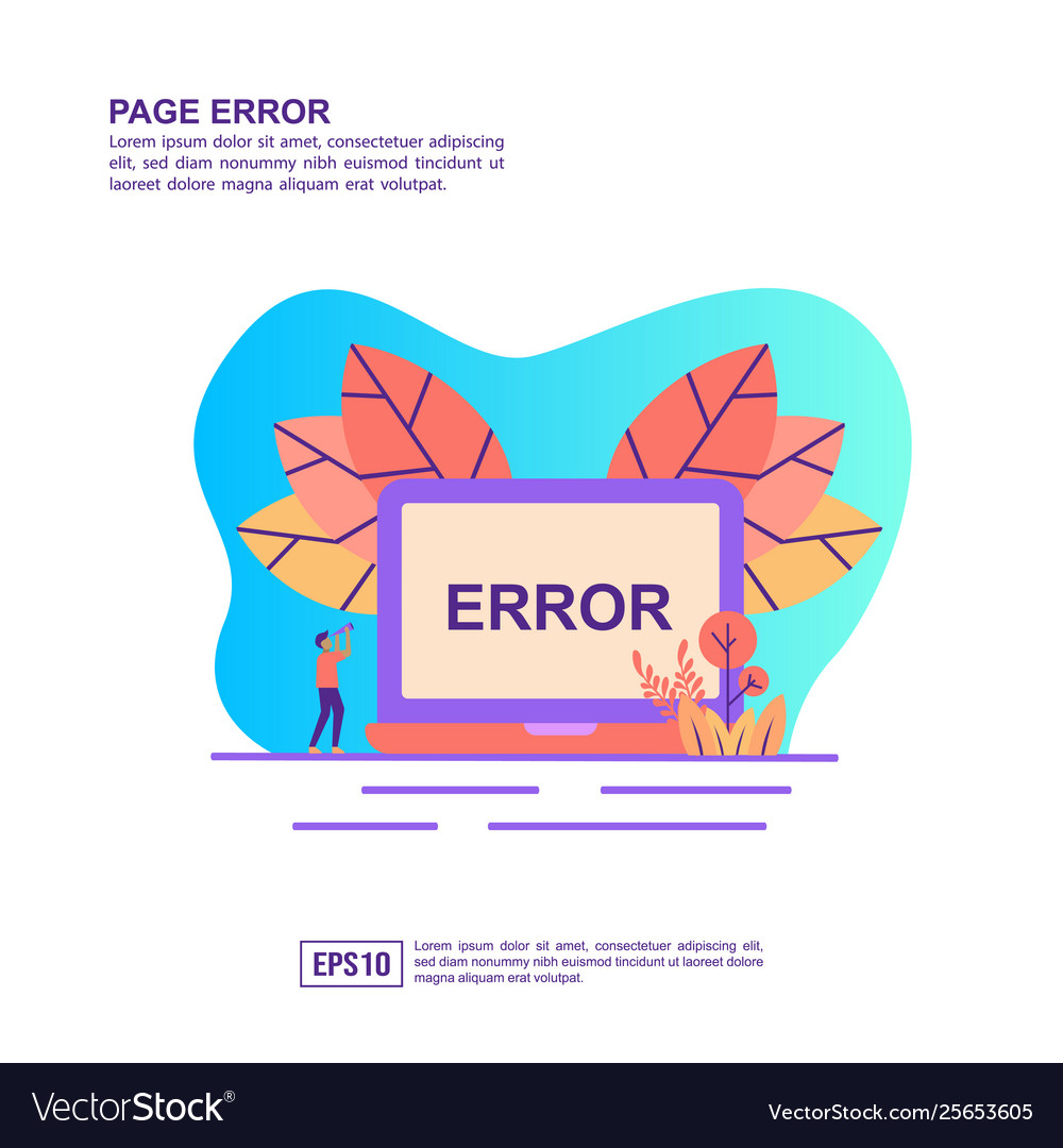 Concept page error modern conceptual Royalty Free Vector