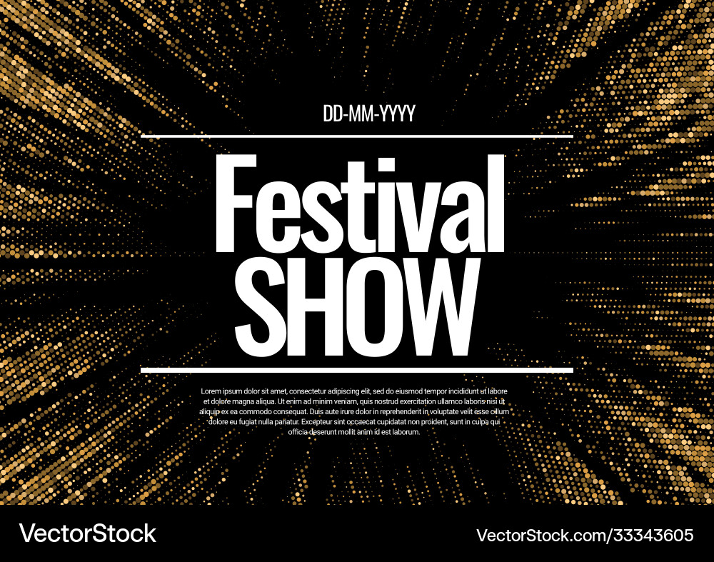 Festival show poster poster template Royalty Free Vector
