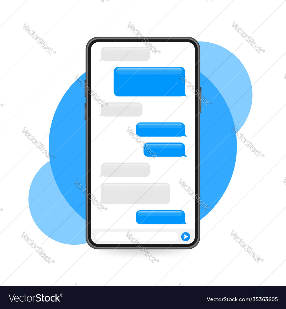 Flat messages bubbles chat interface message Vector Image
