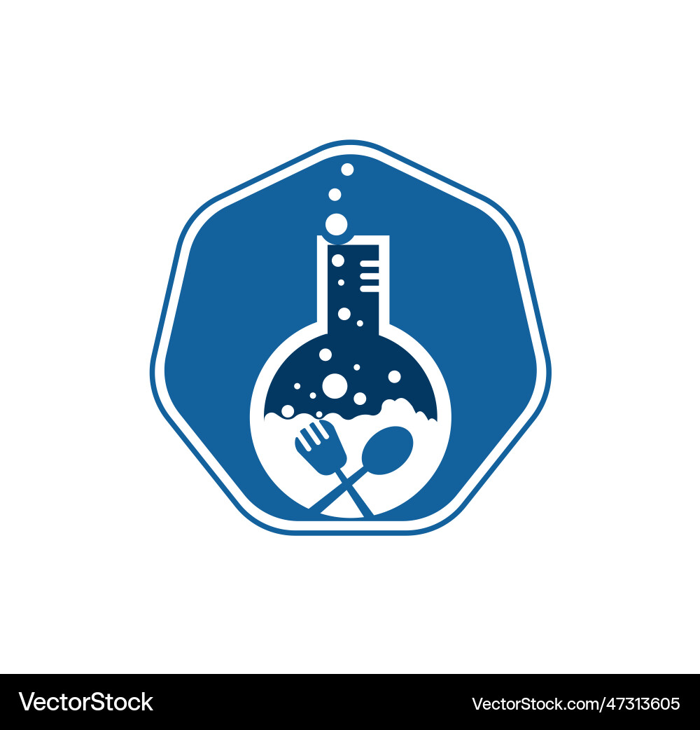 Food lab logo icon design template Royalty Free Vector Image