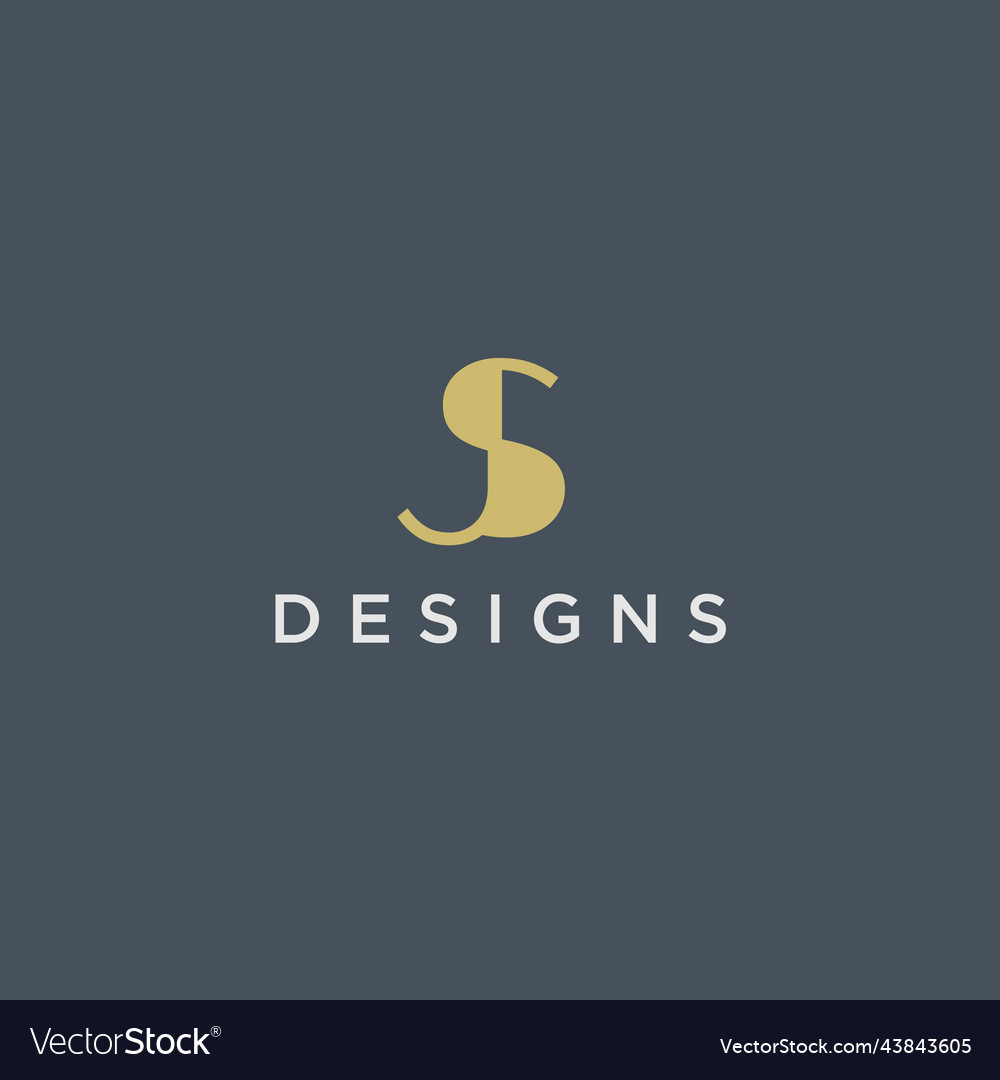 Js creative logo design Royalty Free Vector Image