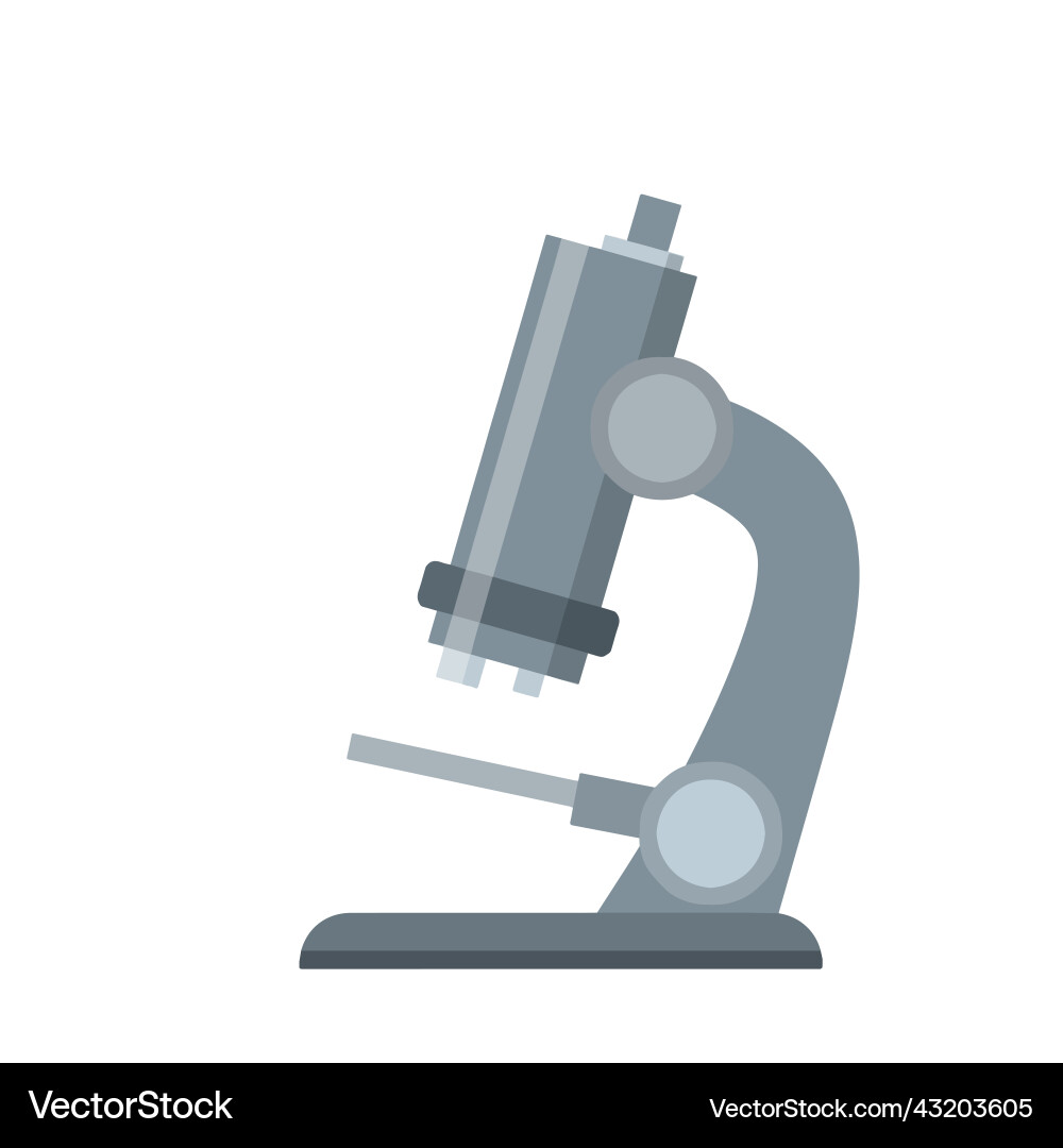 Microscope scientific equipment of laboratory Vector Image