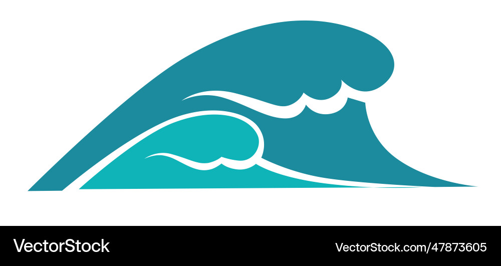 Ocean or sea wave water splashes storm Royalty Free Vector