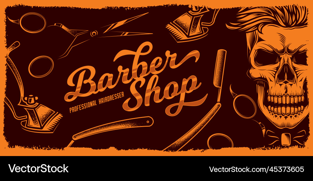 Original barbershop banner Royalty Free Vector Image
