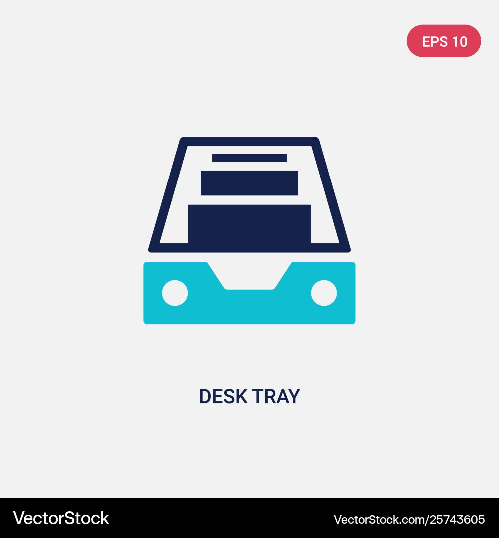 Two color desk tray icon from general concept Vector Image
