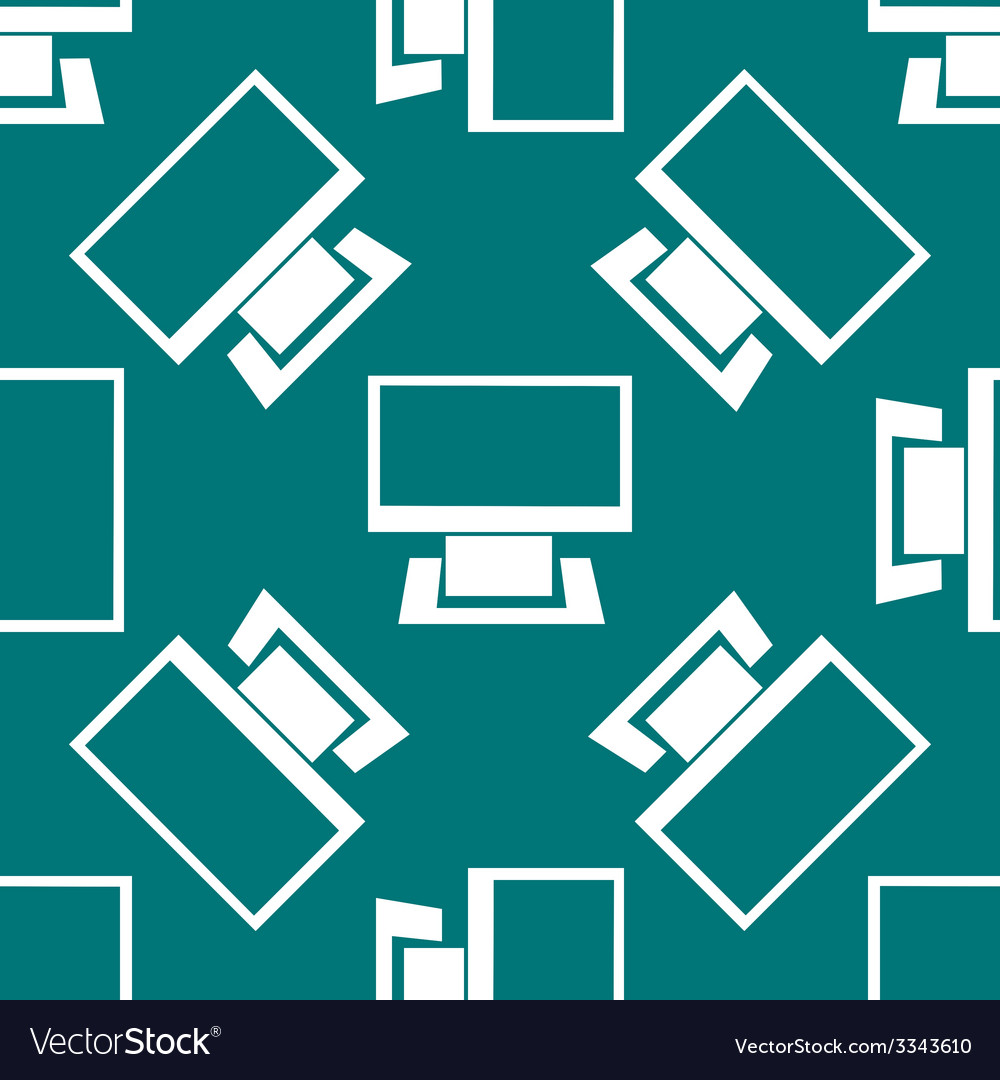 Computer web icon flat design seamless gray Vector Image