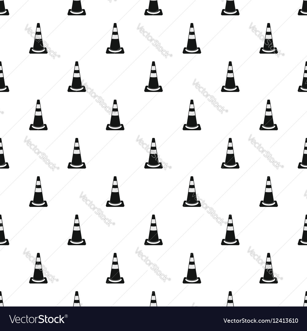 Construction cone pattern simple style Royalty Free Vector