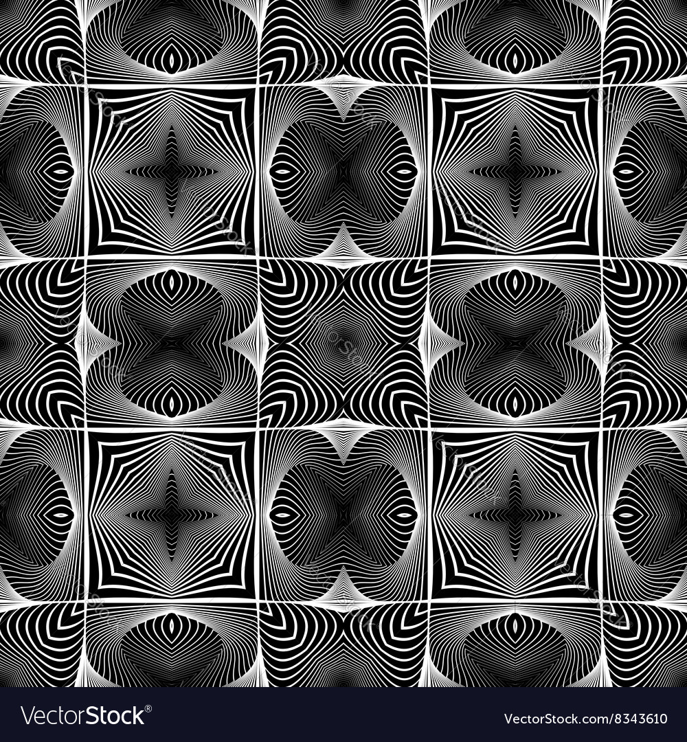 Design seamless monochrome geometric pattern Vector Image