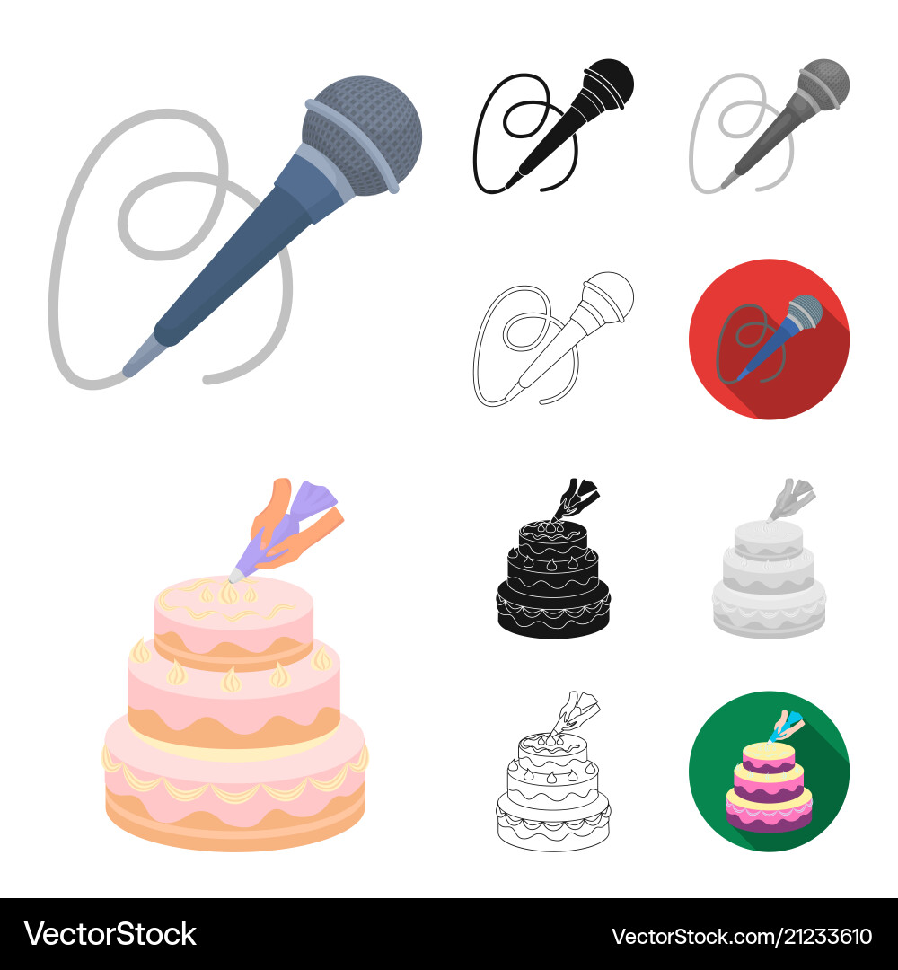 Event organisation cartoonblackflatmonochrome Vector Image