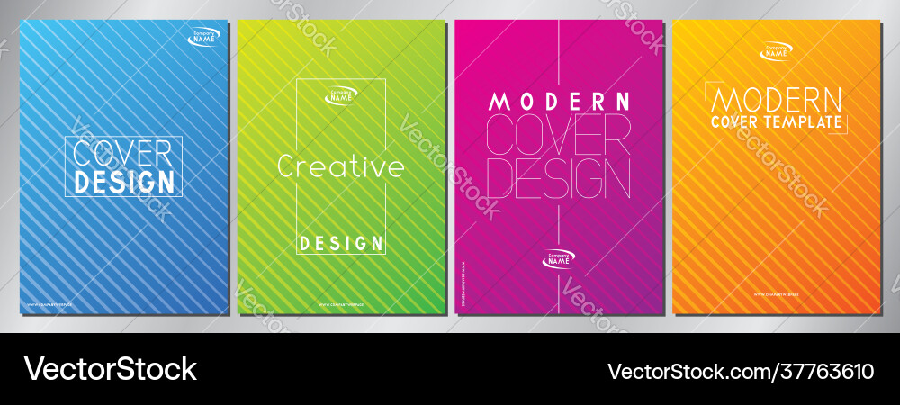 Modern minimal cover design with stripes Vector Image