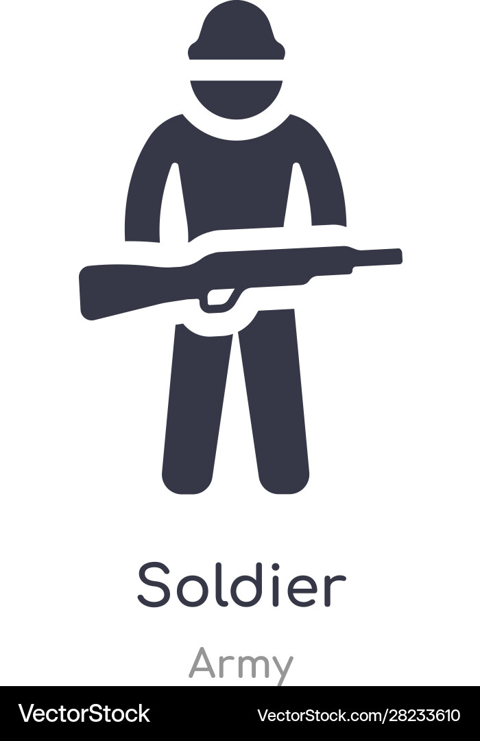 Soldier icon isolated icon from army Royalty Free Vector
