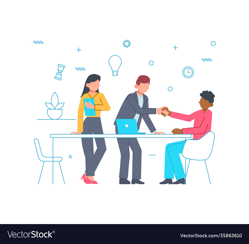 Team work concept Royalty Free Vector Image - VectorStock