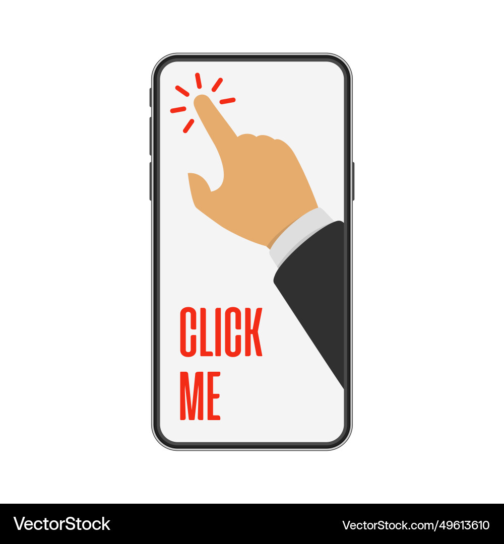 Touch screen icon pointing of finger Royalty Free Vector