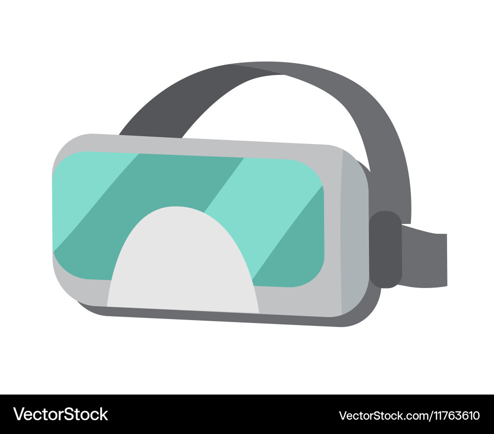 Vr glasses or virtual reality helmet isolated Vector Image