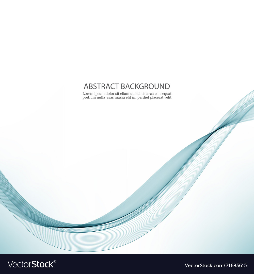 Abstract color wave design element blue Royalty Free Vector