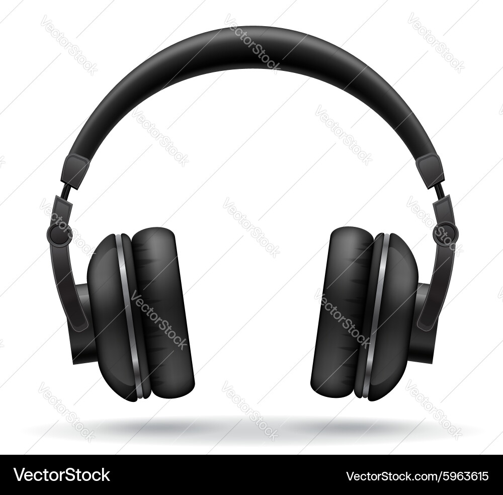 Acoustic headphones 01 Royalty Free Vector Image