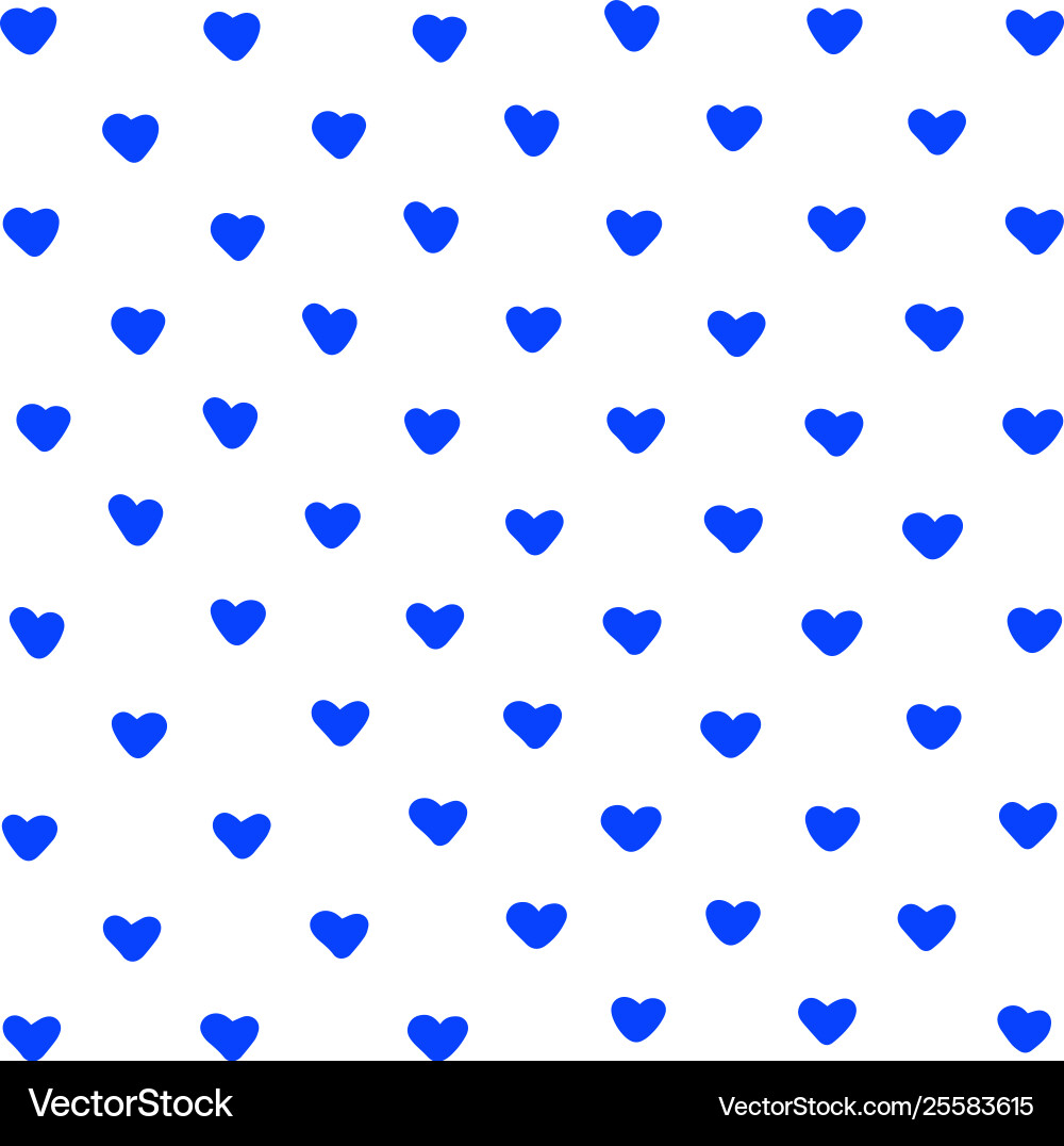 Blue hearts on white background Royalty Free Vector Image