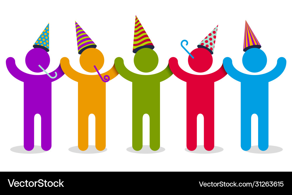 Celebrating people concept simple or icon Vector Image