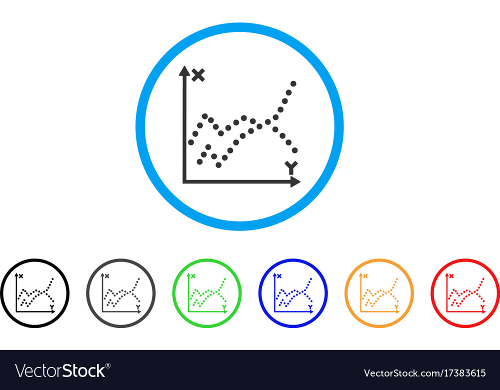 Functions plot rounded icon Royalty Free Vector Image