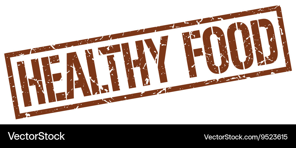 Healthy food stamp Royalty Free Vector Image - VectorStock