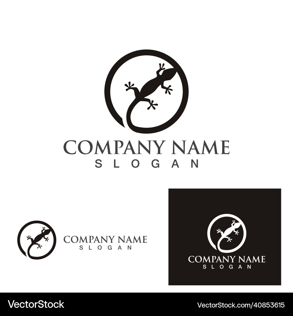 Lizard animals logo and symbols template Vector Image