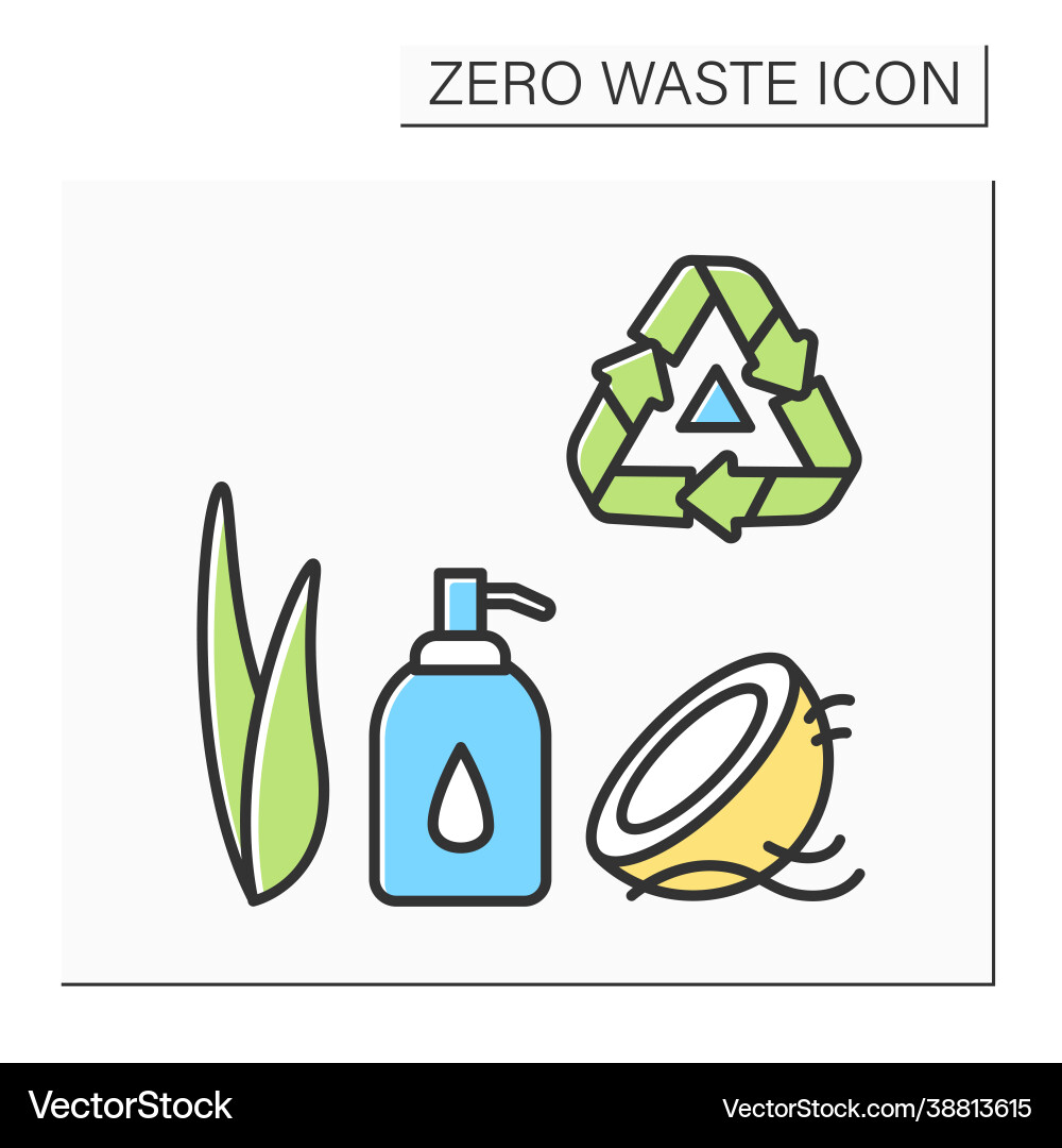 Organic soap color icon Royalty Free Vector Image