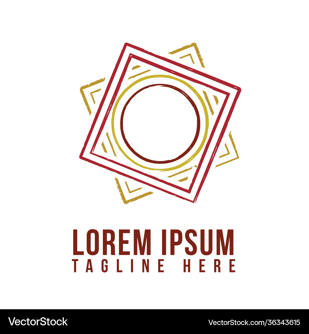 Ornament symbol design in square shape style Vector Image