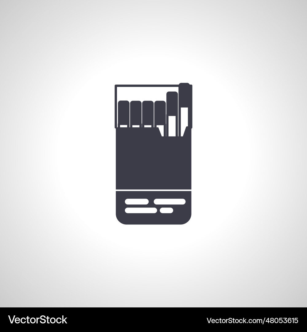 Pack of cigarettes isolated icon Royalty Free Vector Image