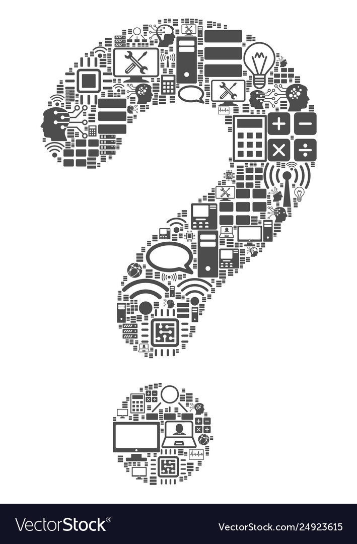 Question collage icon for bigdata and computing Vector Image