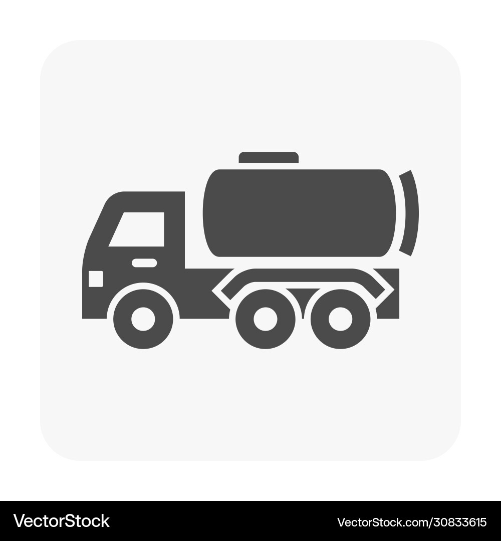 Water truck icon black Royalty Free Vector Image