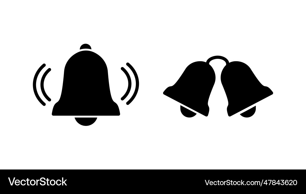Bell icon in trendy flat style isolated Royalty Free Vector