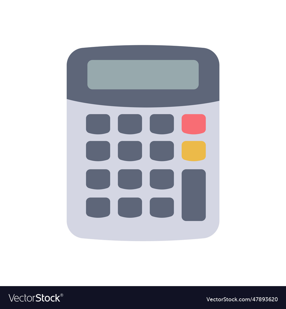 Calculator for helping with mathematical Vector Image