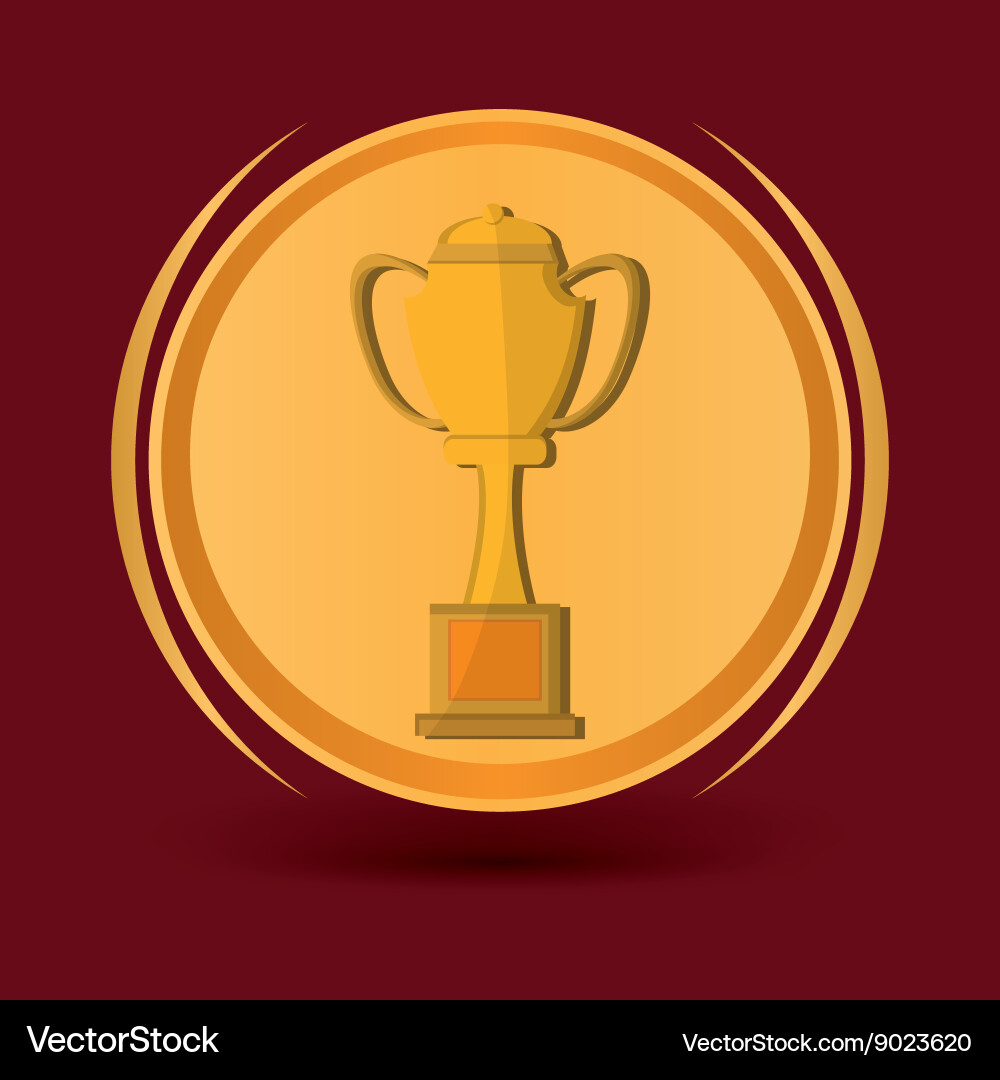 Champion design winner icon colorful Royalty Free Vector