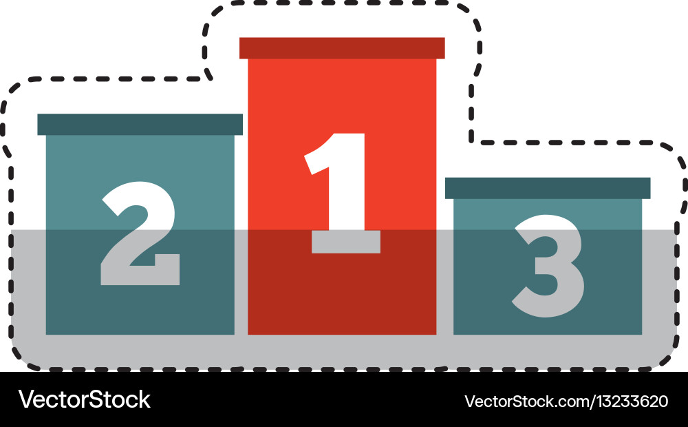 Championship podium isolated icon Royalty Free Vector Image