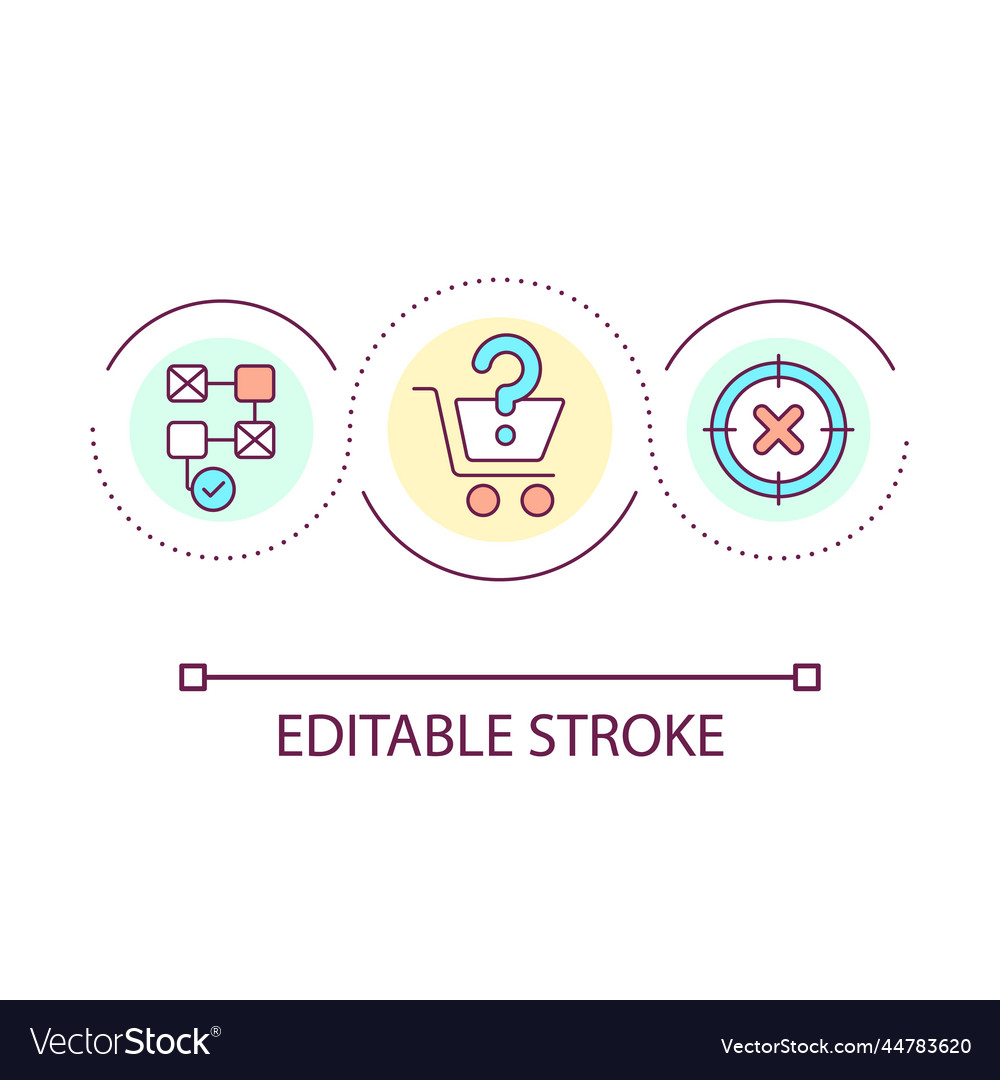Customer experience mistakes loop concept icon Vector Image Customer experience mistakes loop concept icon Vector Image