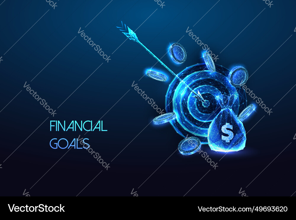 Financial goals savings strategy budgeting Vector Image