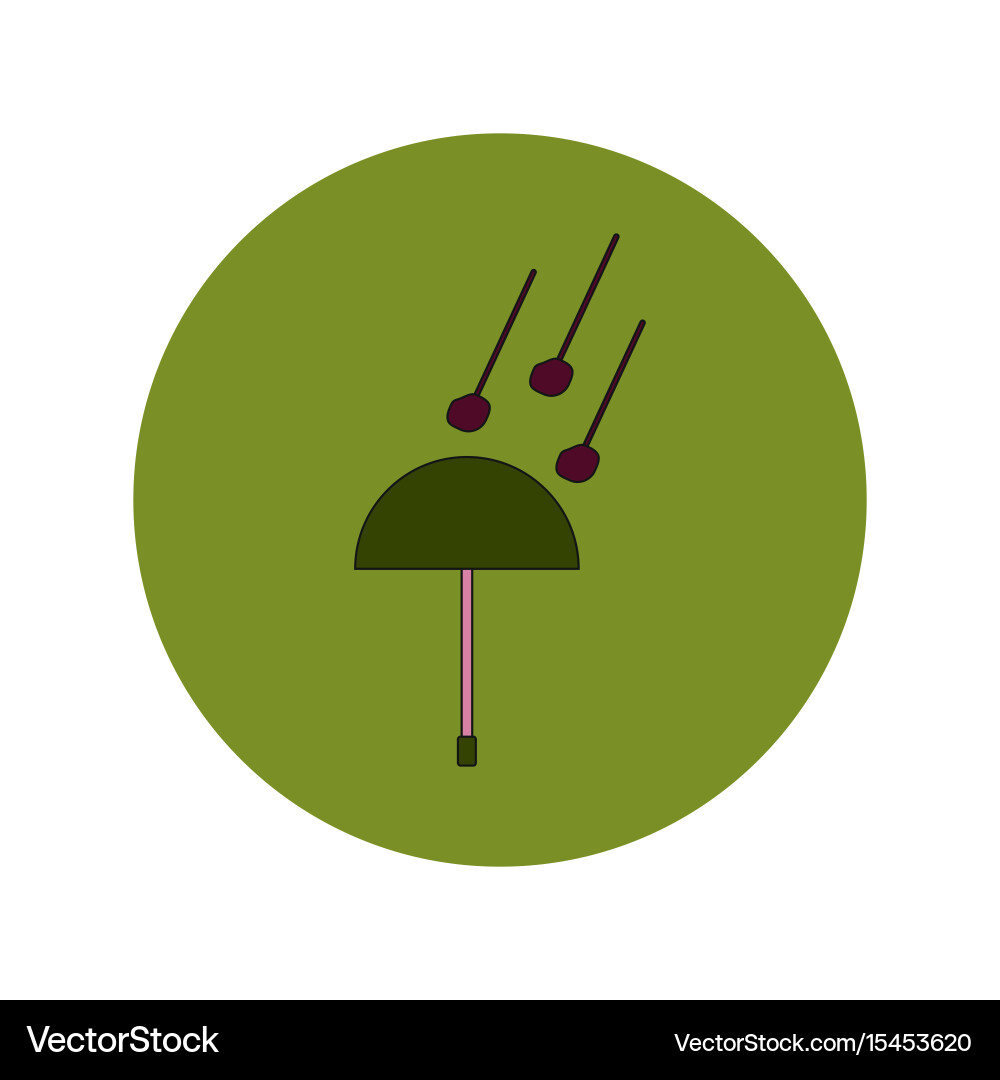 In flat design of hail Royalty Free Vector Image