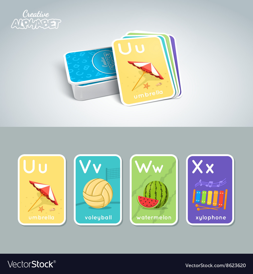 Letter word and picture Royalty Free Vector Image