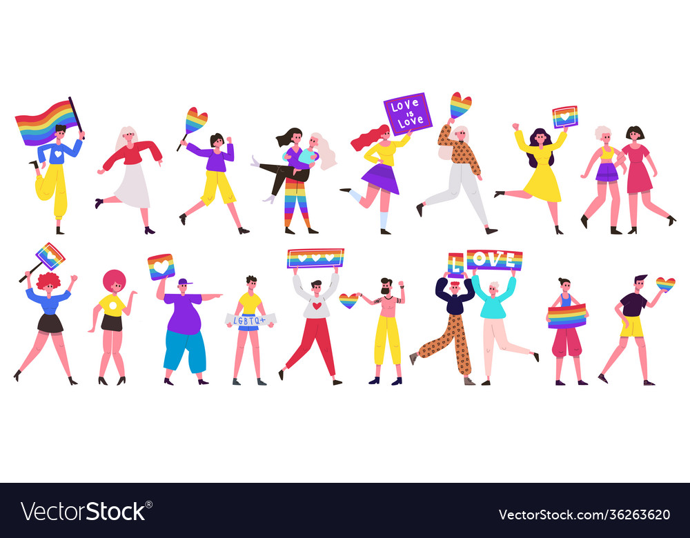 Lgbt pride parade love parade lesbian gay Vector Image