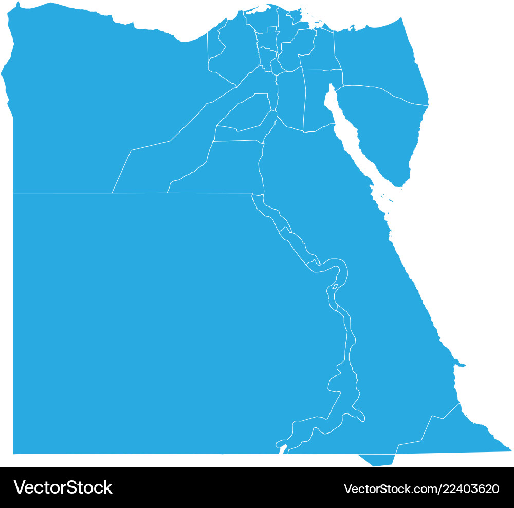 Map of egypt high detailed map - egypt Royalty Free Vector