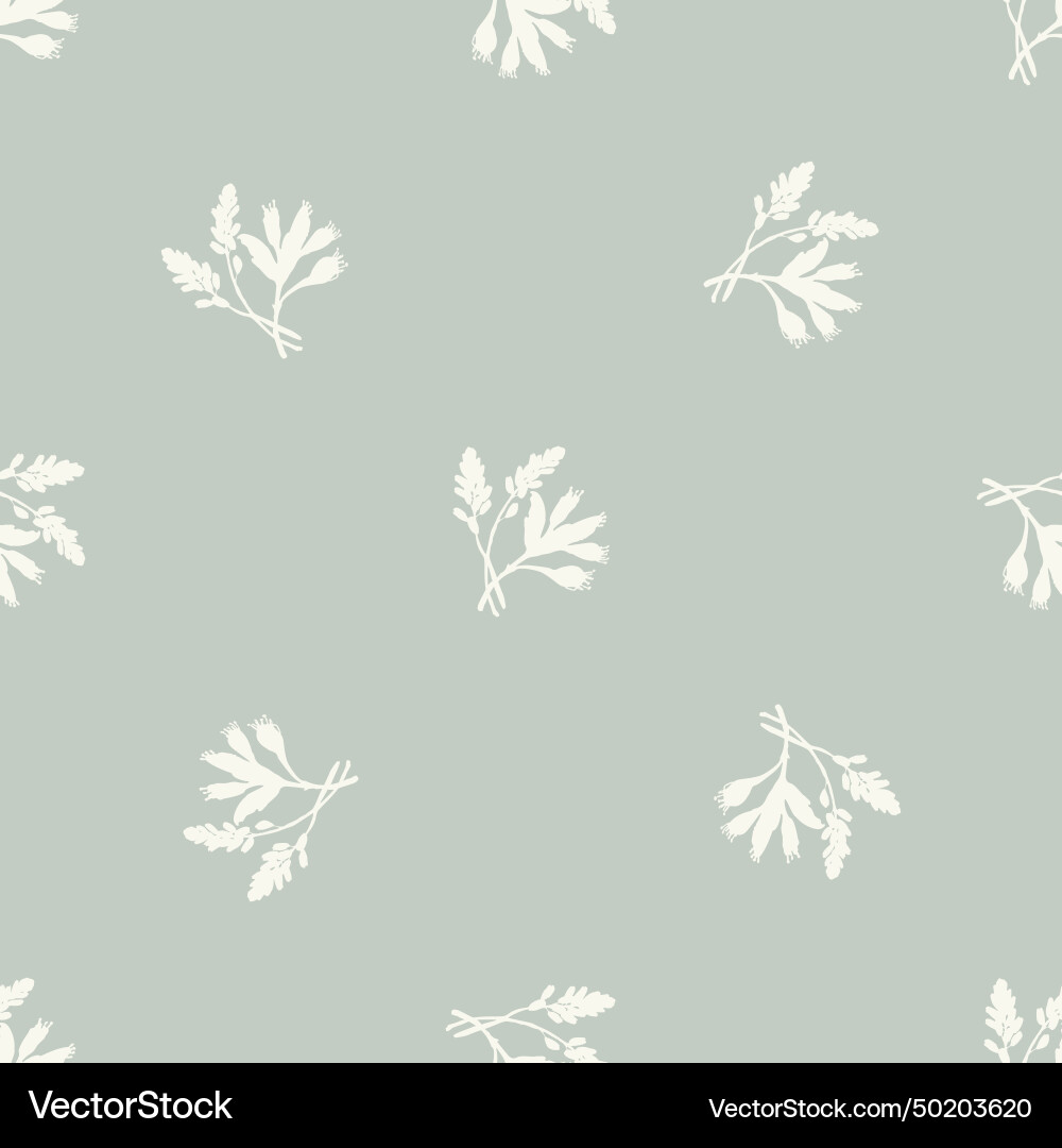 Modern botanical minimal wildflower pattern Vector Image
