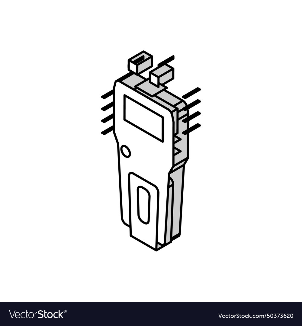 Moisture meter carpenter digital device isometric Vector Image Moisture meter carpenter digital device isometric Vector Image