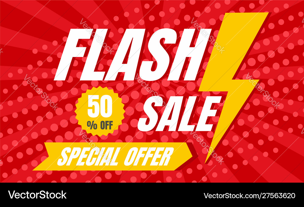 Special offer flash sale concept banner flat Vector Image