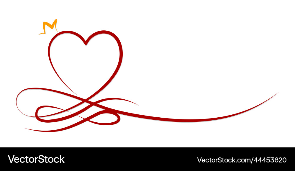 Symbol of stylized heart Royalty Free Vector Image
