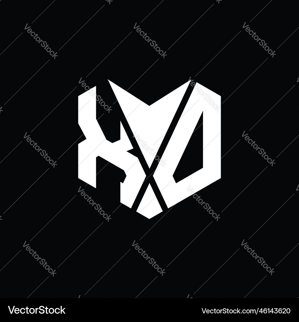 Xd logo monogram abstract hexagon images design Vector Image