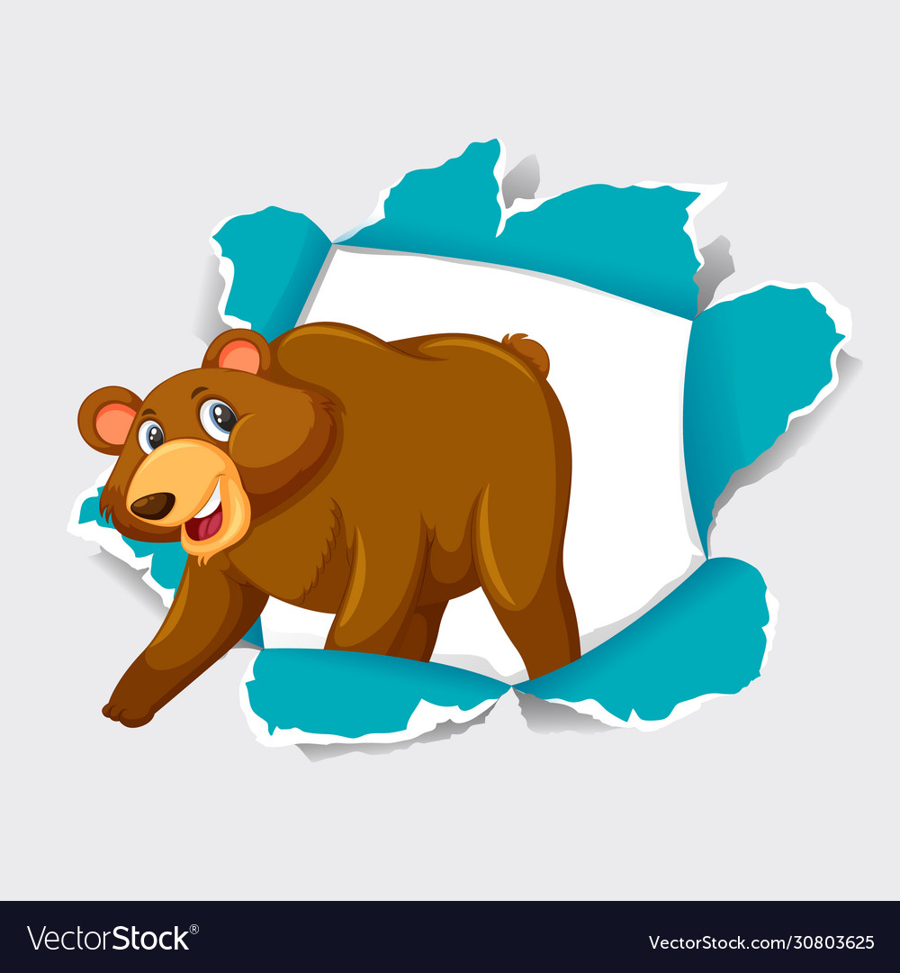 Background template design with wild animal Vector Image