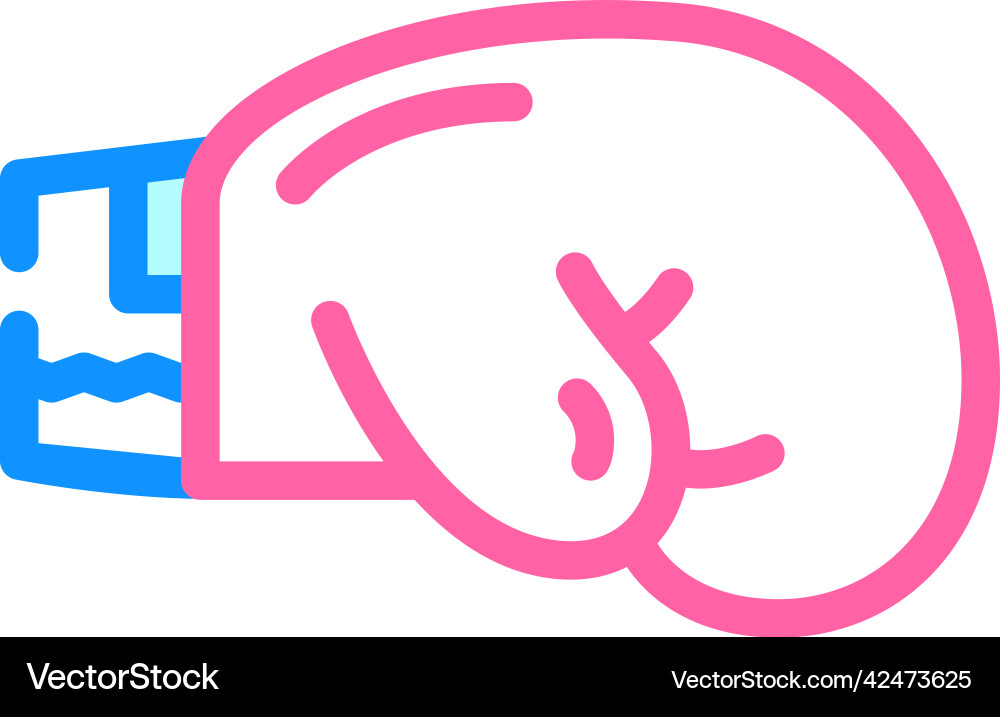 Boxing sport color icon Royalty Free Vector Image