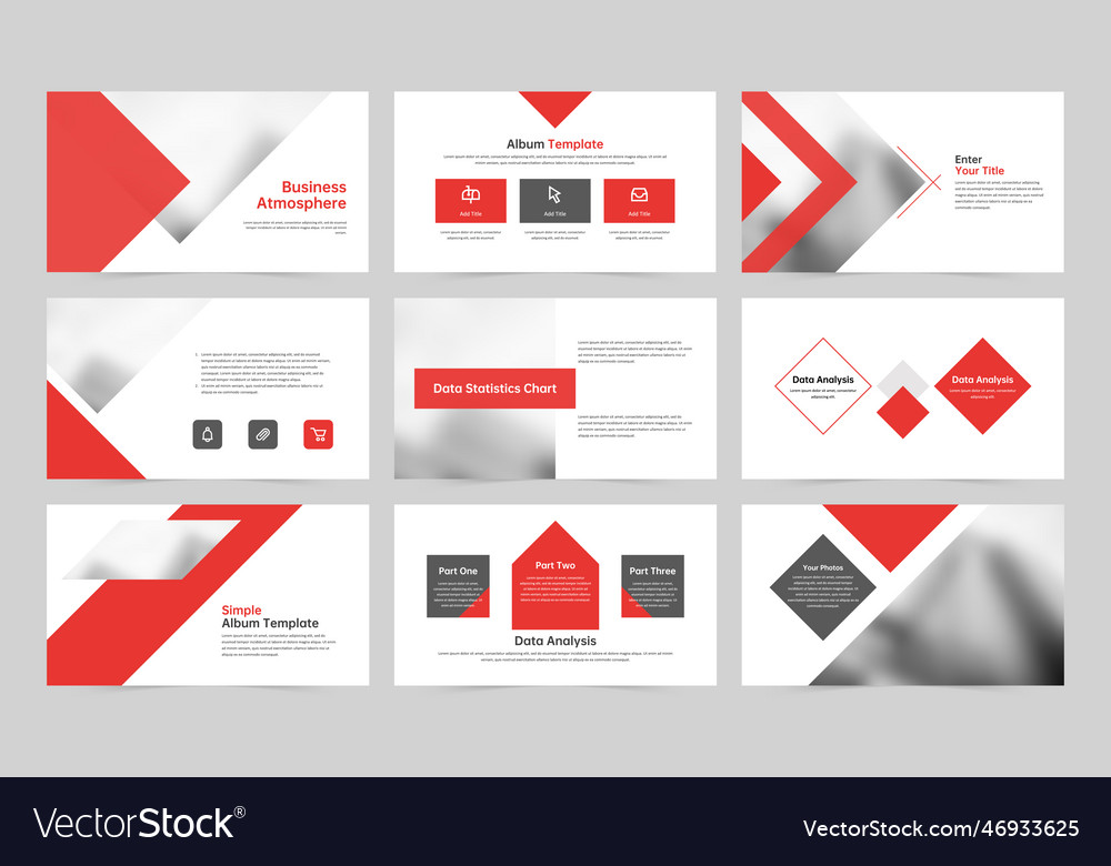 Business presentation layout design template Vector Image